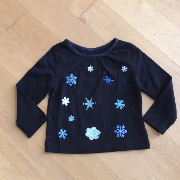 Garanimals | Shirts & Tops | Baby Girls Christmas Winter Top Snowflakes ...